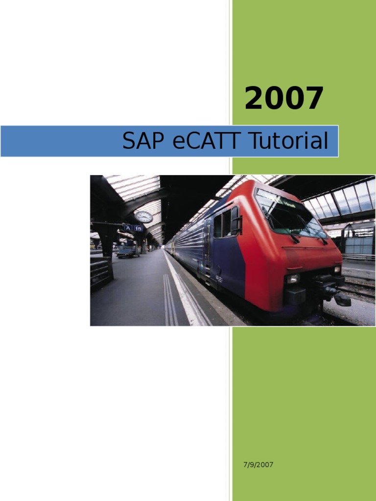 eCATT Tutorial | PDF | Control Flow | Parameter (Computer Programming)