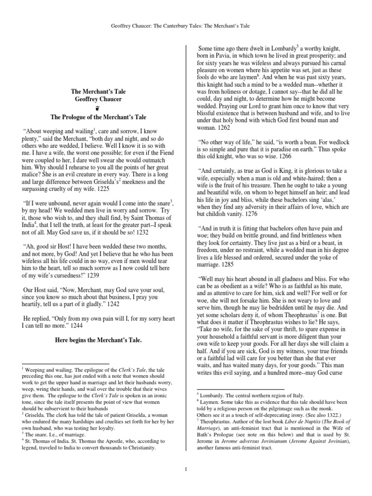 The Merchant's Tale.pdf | Jacob | Rebecca