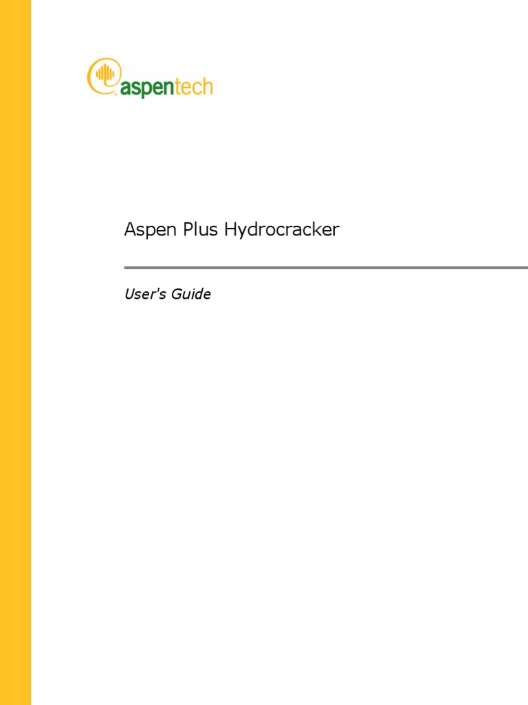 Aspen Plus Hydrocracker - User's Guide V7.3 PDF | PDF | Command Line ...