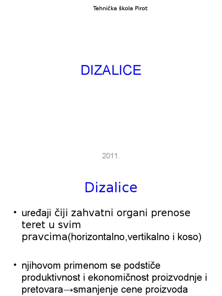 Dizalice | PDF