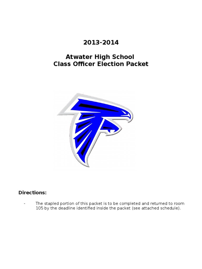 Atwater HS Election Guidelines | PDF | Business