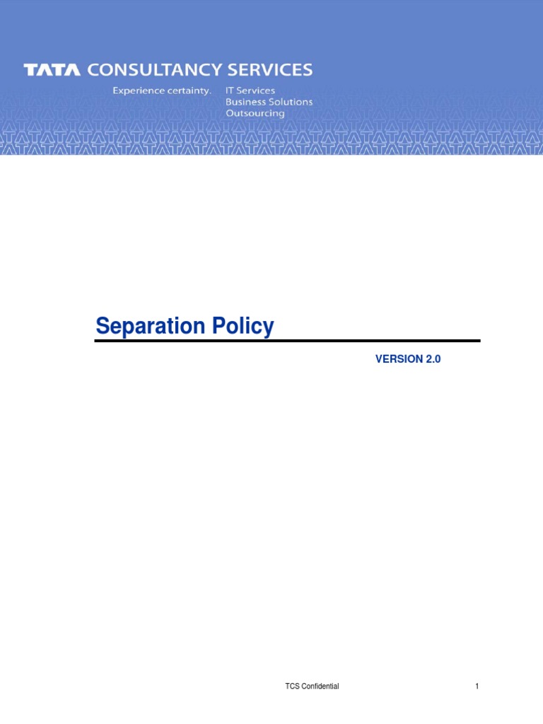 Policy - Separation | PDF | Layoff | Employment