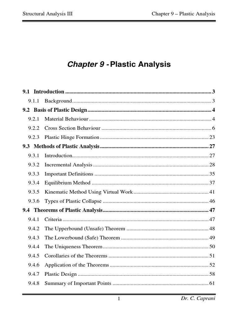 Kinematic Method in Plastic Analysis | PDF | Bending | Plasticity (Physics)