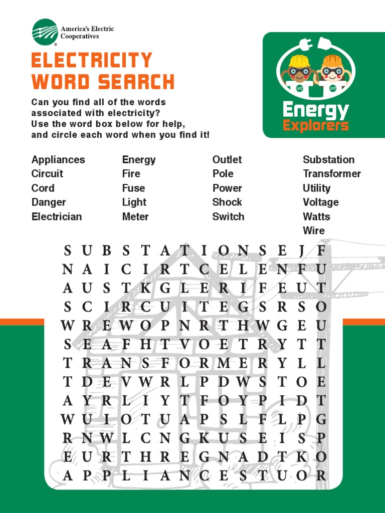 Electricity Word Search Puzzle | PDF
