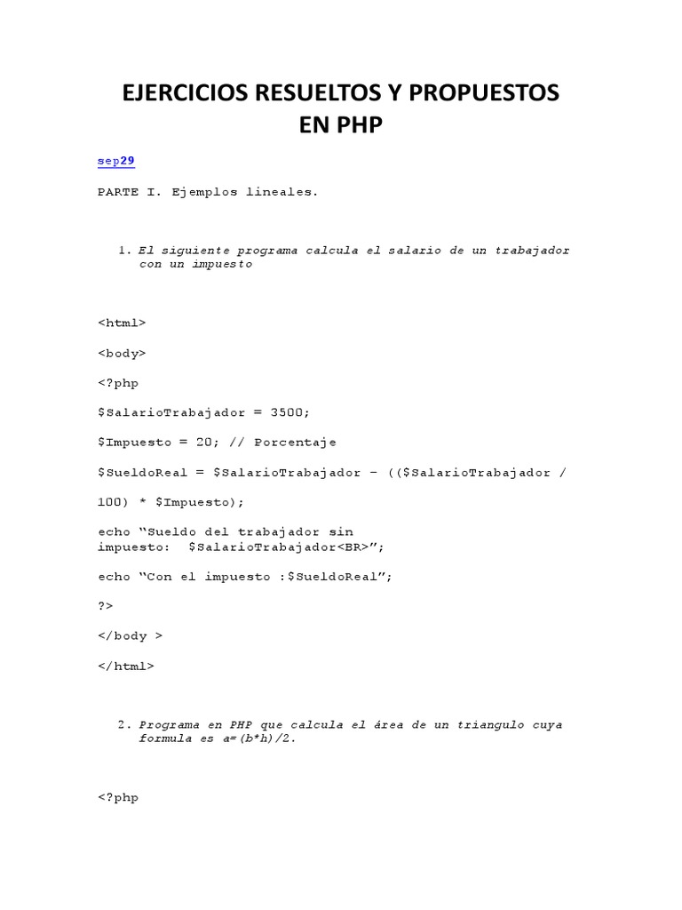 Ejercicios Resueltos y Propuestos en PHP | Descargar gratis PDF | Número primo | Números
