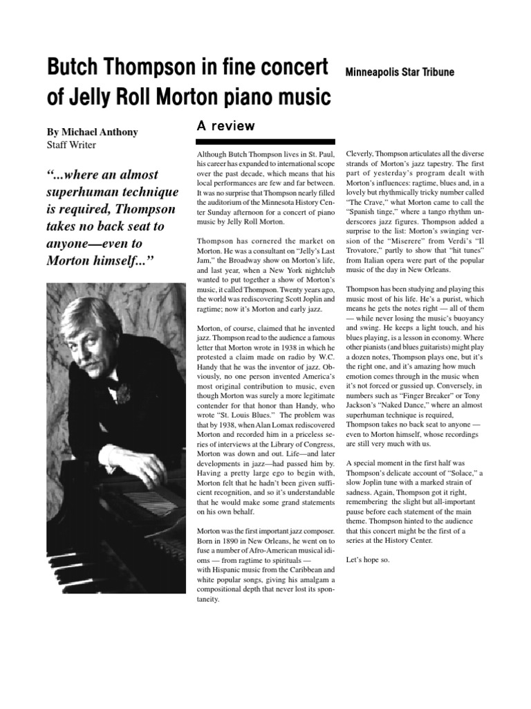 Jelly Roll Morton PDF | PDF | Jazz | Blues