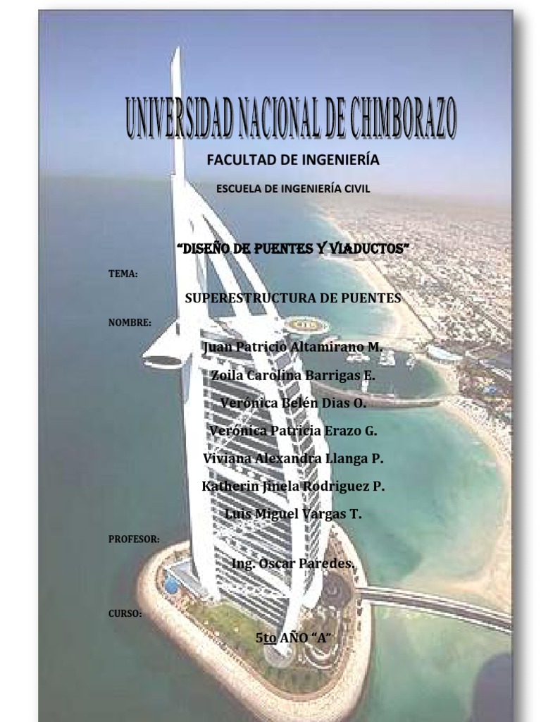 Partes de la Superestructura de Puentes | PDF | Puente | Ingeniero civil