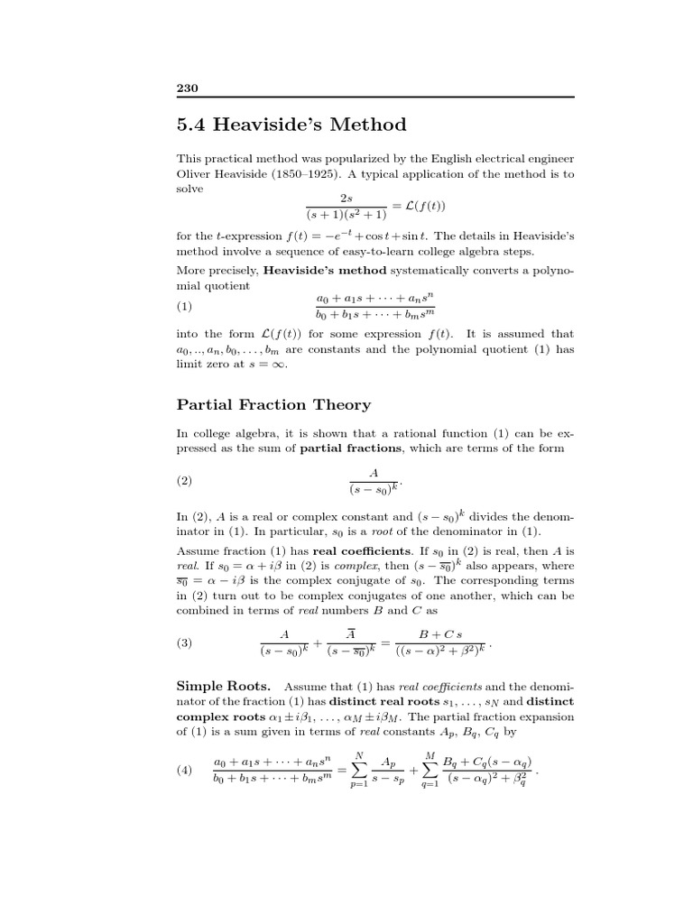 Heaviside Cover Up | PDF | Teaching Methods & Materials