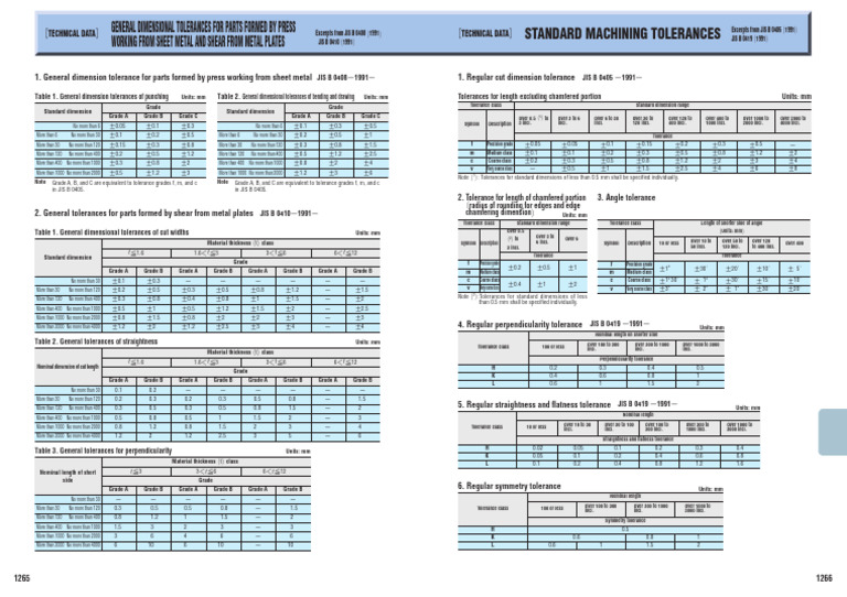Standard Machining Tolerance | PDF | Engineering Tolerance | Mechanical ...