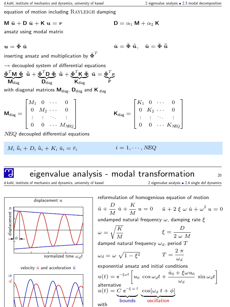 02b - Modal Decomposition and Superposition | PDF | Eigenvalues And ...