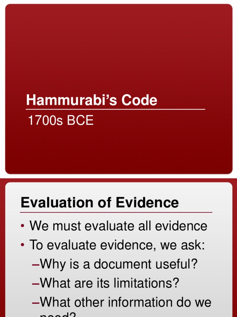 Understanding Hammurabi's Code | PDF | Law | Religion & Spirituality