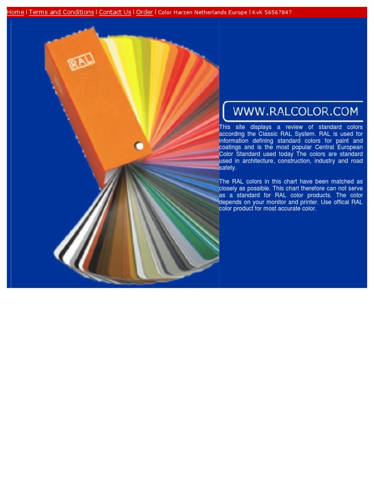 RAL Chart | PDF | Rose | Color