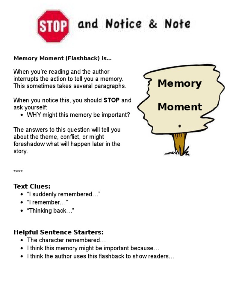 Memory Moments Cheat Sheet | PDF