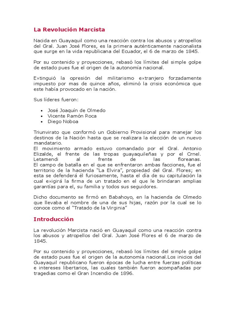 La Revolución Marcista | PDF | Ecuador | Política (general)