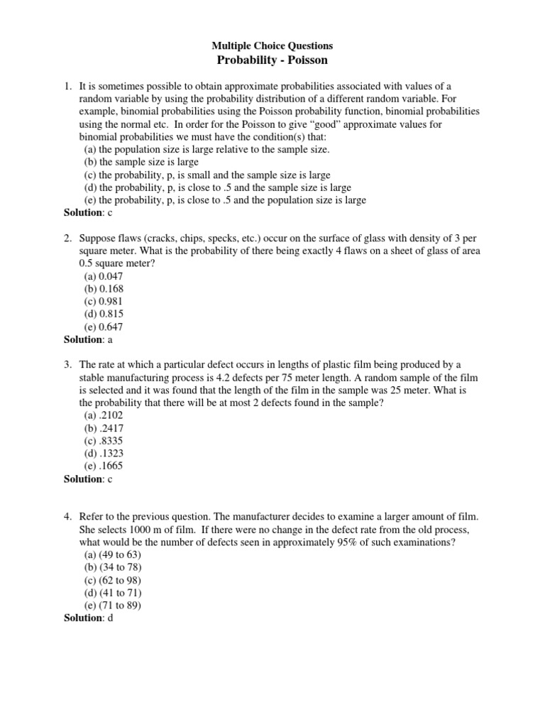 Poisson Distribution | Download Free PDF | Poisson Distribution ...