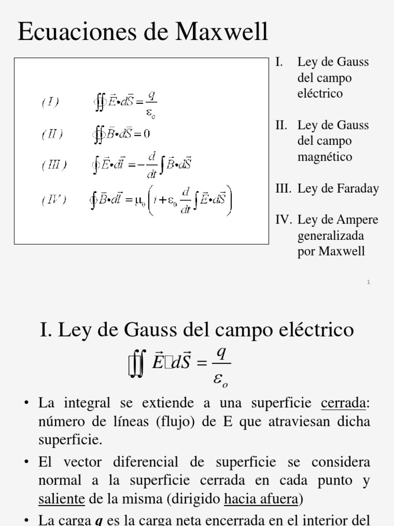 Ecuaciones de Maxwell | PDF | Ecuaciones de Maxwell | Campo eléctrico