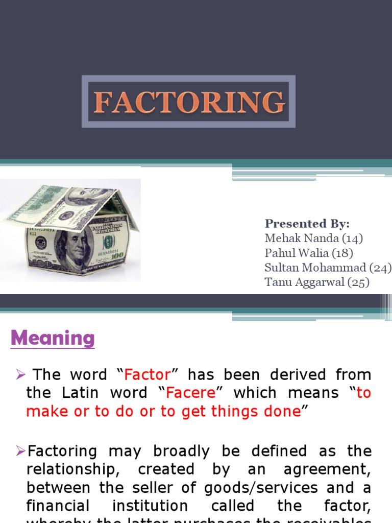 factoring.ppt | Factoring (Finance) | Credit (Finance)