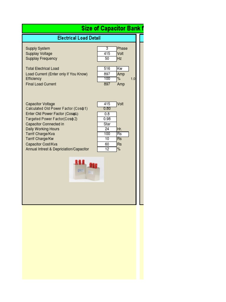 Selection and Sizing of APFC Panel | PDF | Capacitor | Electronics