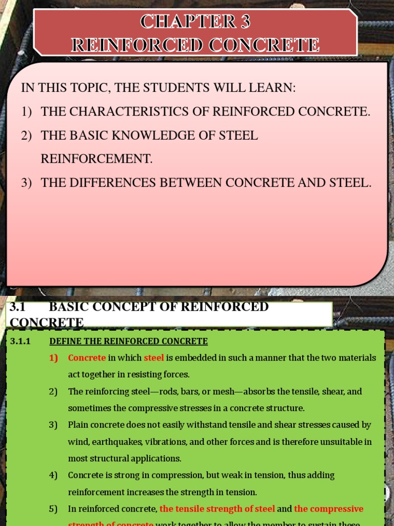 Chapter 3 - Reinforced Concrete | PDF | Reinforced Concrete | Beam ...