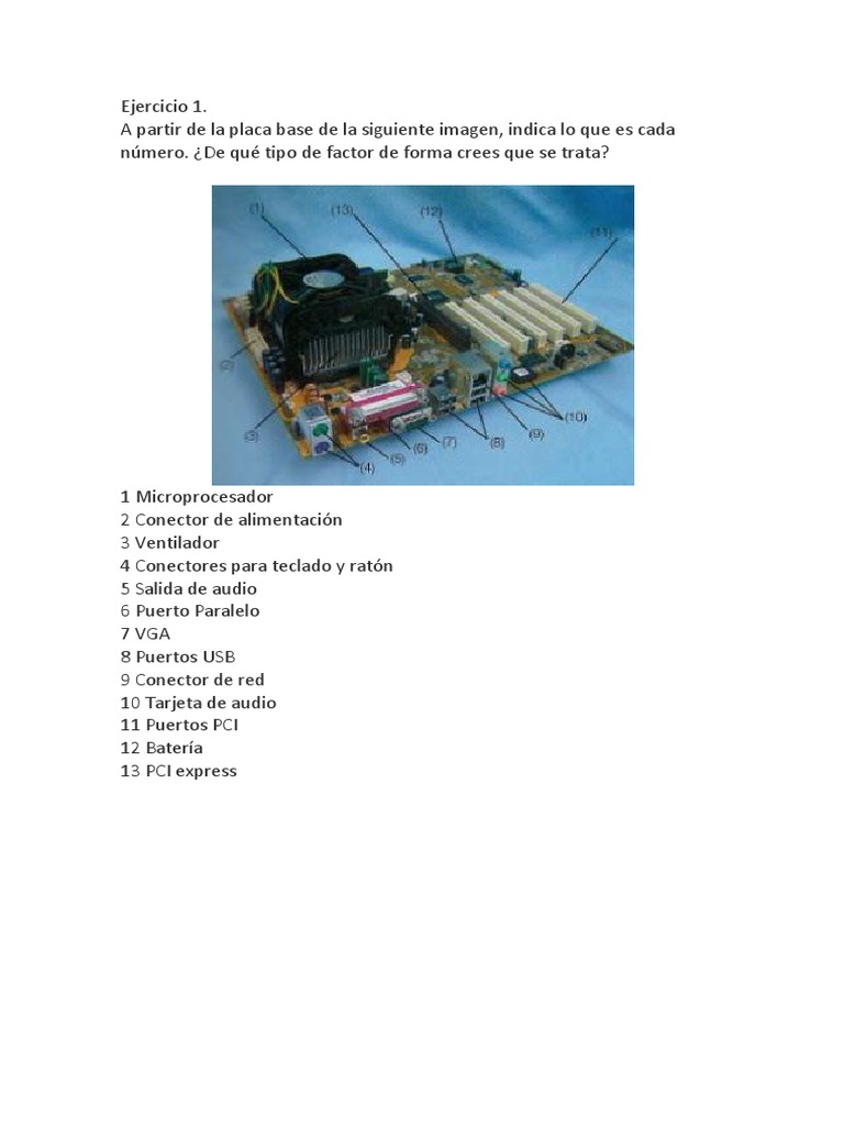 Ejercicios Placa Base | PDF