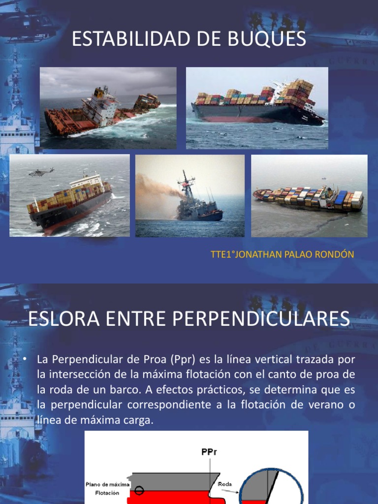 ESTABILIDAD DE BUQUES.pptx | Barcos | Embarcaciones