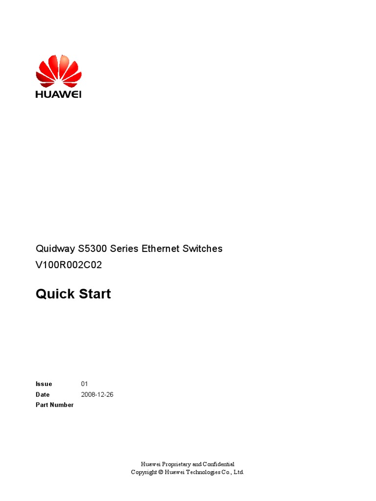Quidway S5300 Series Manual | PDF | Power Supply | Cable