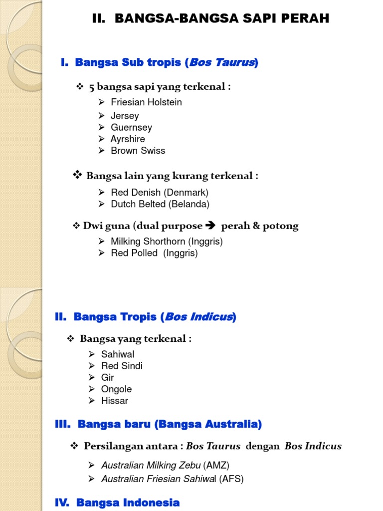 Sahiwal: Sapi Perah Tropis Terbaik | PDF