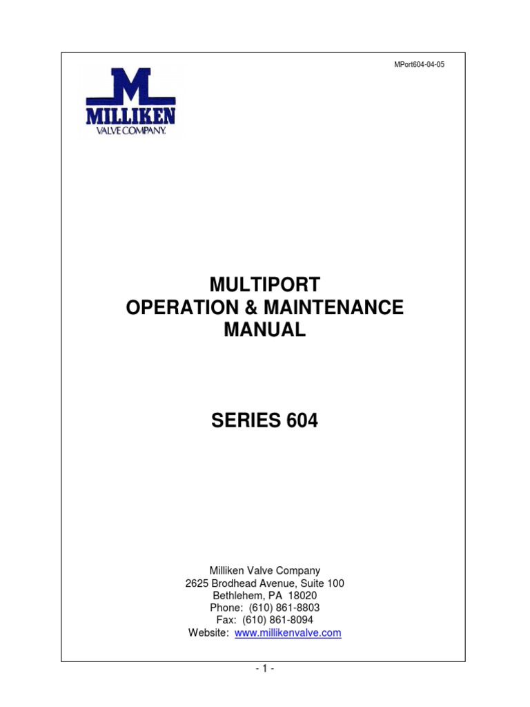 Operation & Maintenance of Plug Valves PDF | PDF | Valve | Mechanical ...