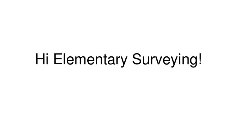 Introduction to Elementary Surveying | PDF