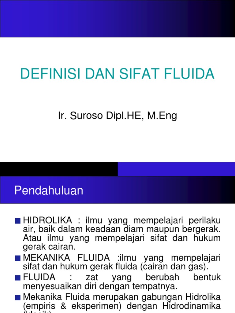 02 Definisi Dan Sifat Fluida | PDF