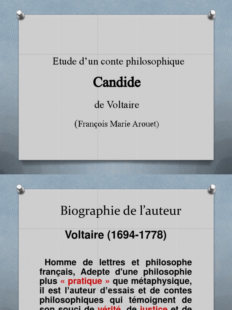 1 - Projet Candide | PDF | Candide | Voltaire