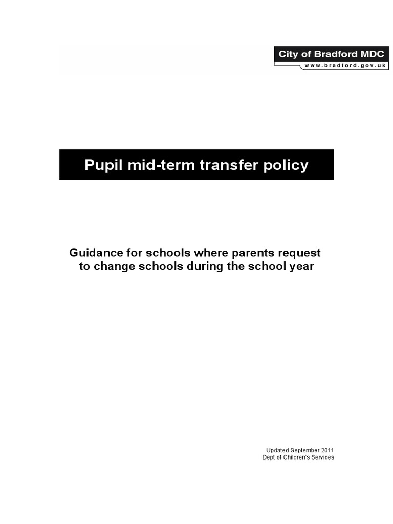 Mid-Term School Transfer Policy Guide | PDF | Public Sphere | Virtue