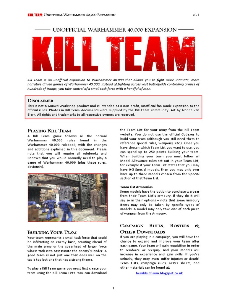 Kill Team Rules v3.1 PDF | PDF