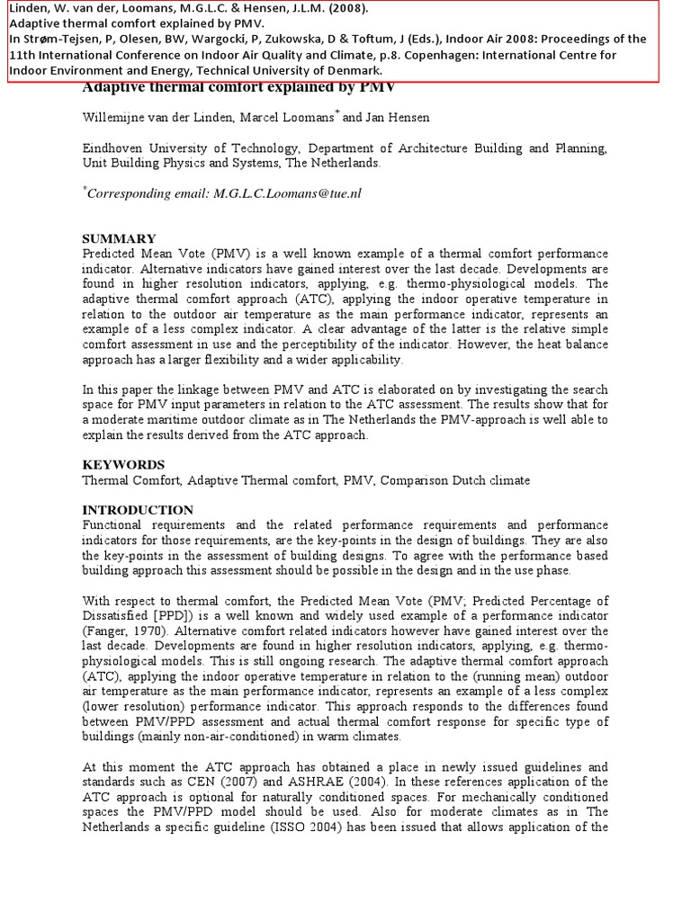 FANGER 197O PMV model.pdf | Transport Phenomena | Thermodynamics
