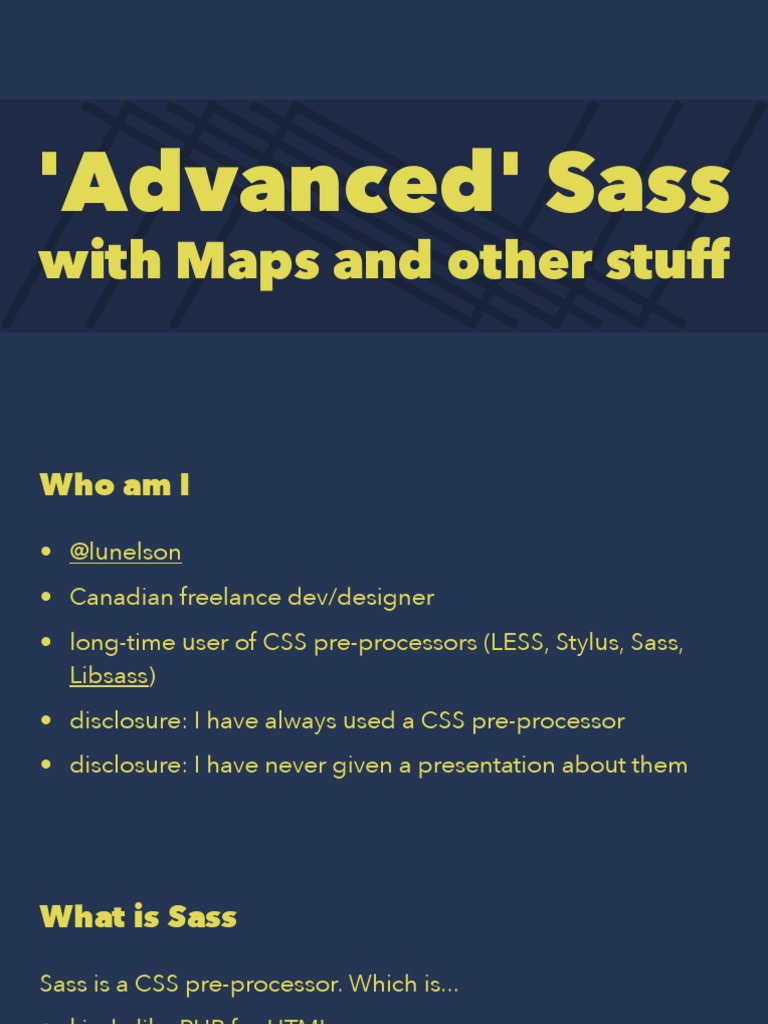 Advanced Sass With Maps And Other Stuff Download Free Pdf Scope Computer Science