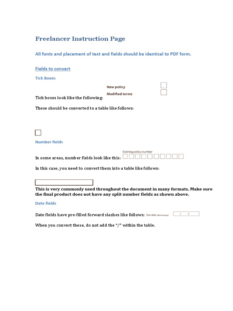 Freelancer Form Conversion Guide | PDF
