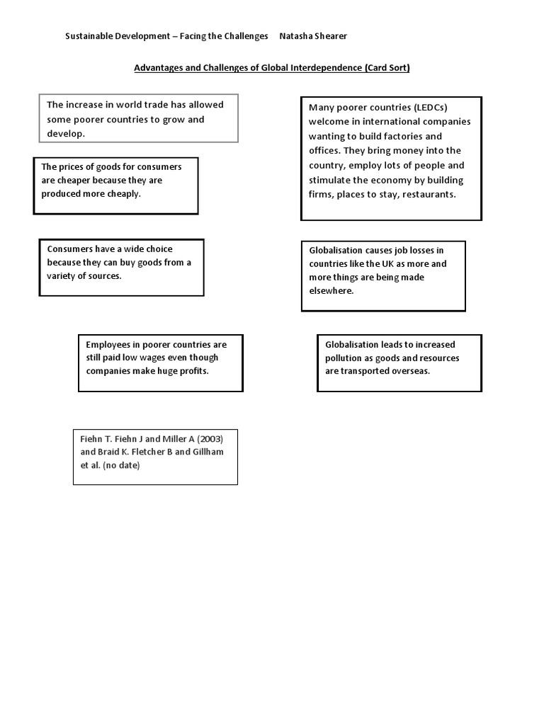 Advantages and Challenges of Global Interdependence | PDF | Finance ...