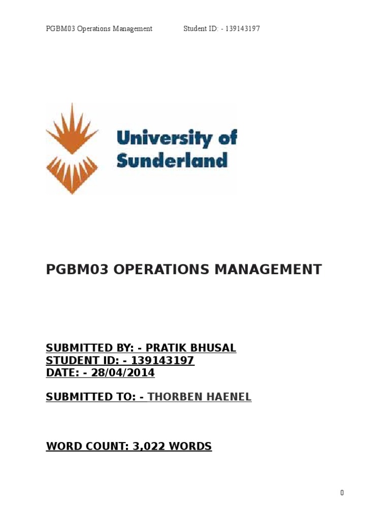 Operations Management Final | PDF | Business Economics | Marketing