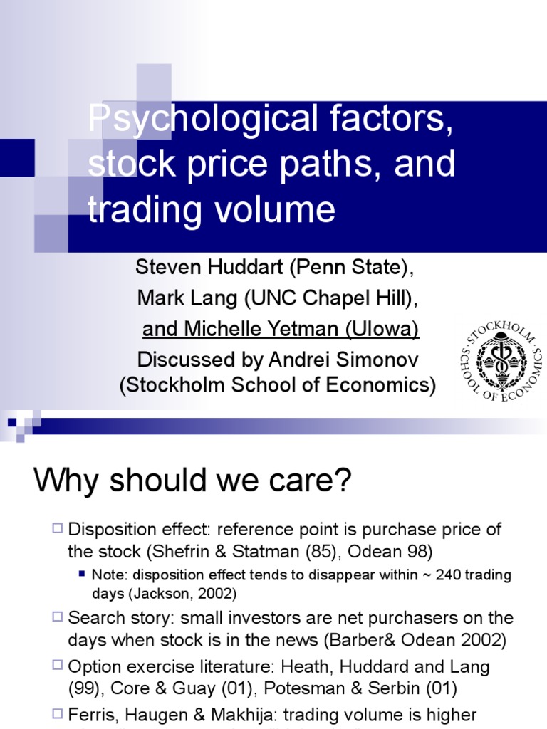 Psychological Factors Stock Price Paths and | PDF | Prices | Economies