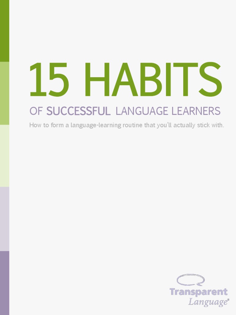 15 Habits of Successful Language Learners PDF | PDF | Fluency | Learning