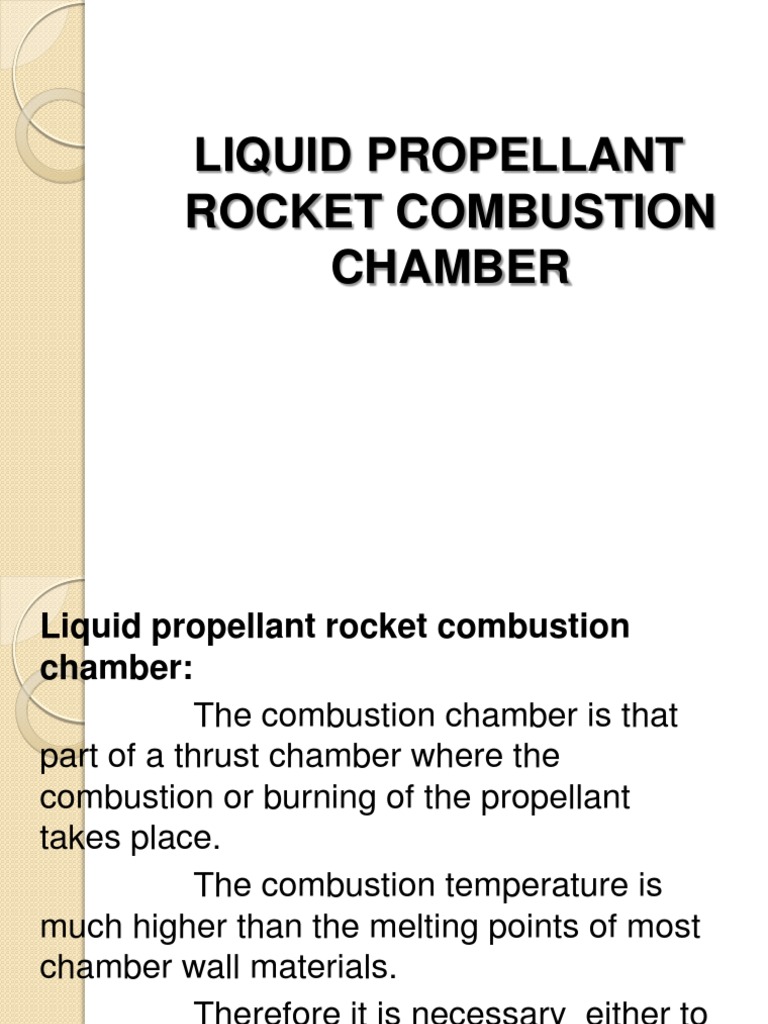 Liquid Rocket Combustion Chamber | PDF | Rocket Engine | Rocket Propellant