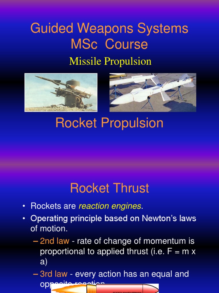 Missiles Propulsion 1 | Rocket Propellant | Rocket Engine