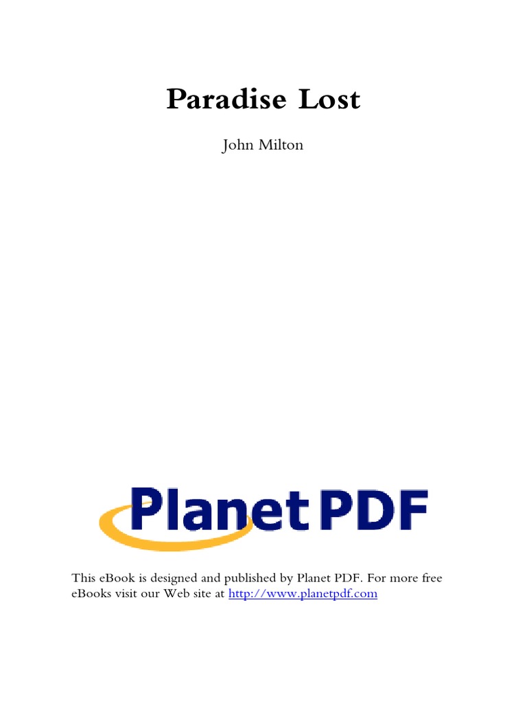 Paradise Lost | PDF
