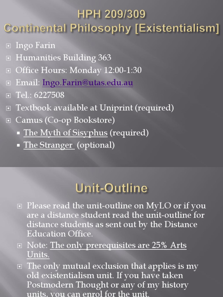 Introduction (1) - Existentialism Lecture Slides | PDF | Existentialism ...