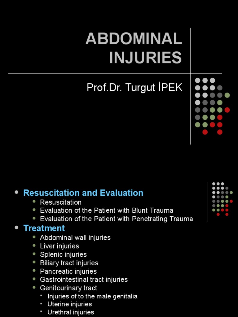 Abdominal Injuries | PDF | Major Trauma | Traumatology