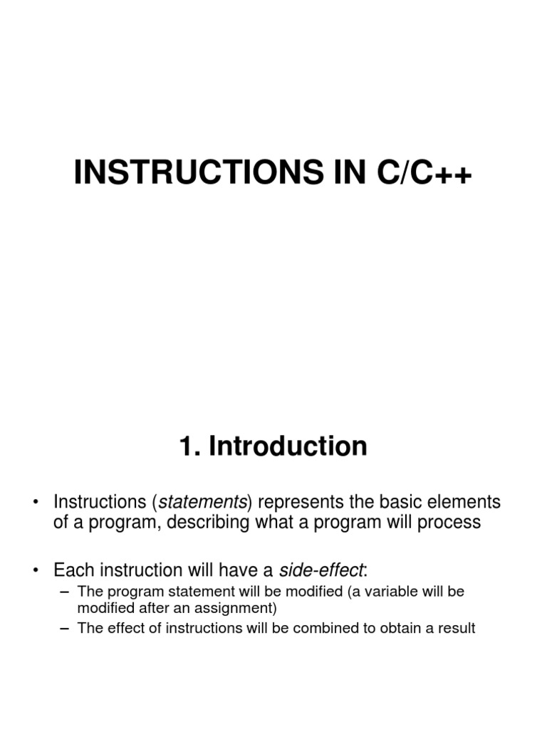 Instructions in C/C++ | Download Free PDF | Control Flow | C (Programming Language)