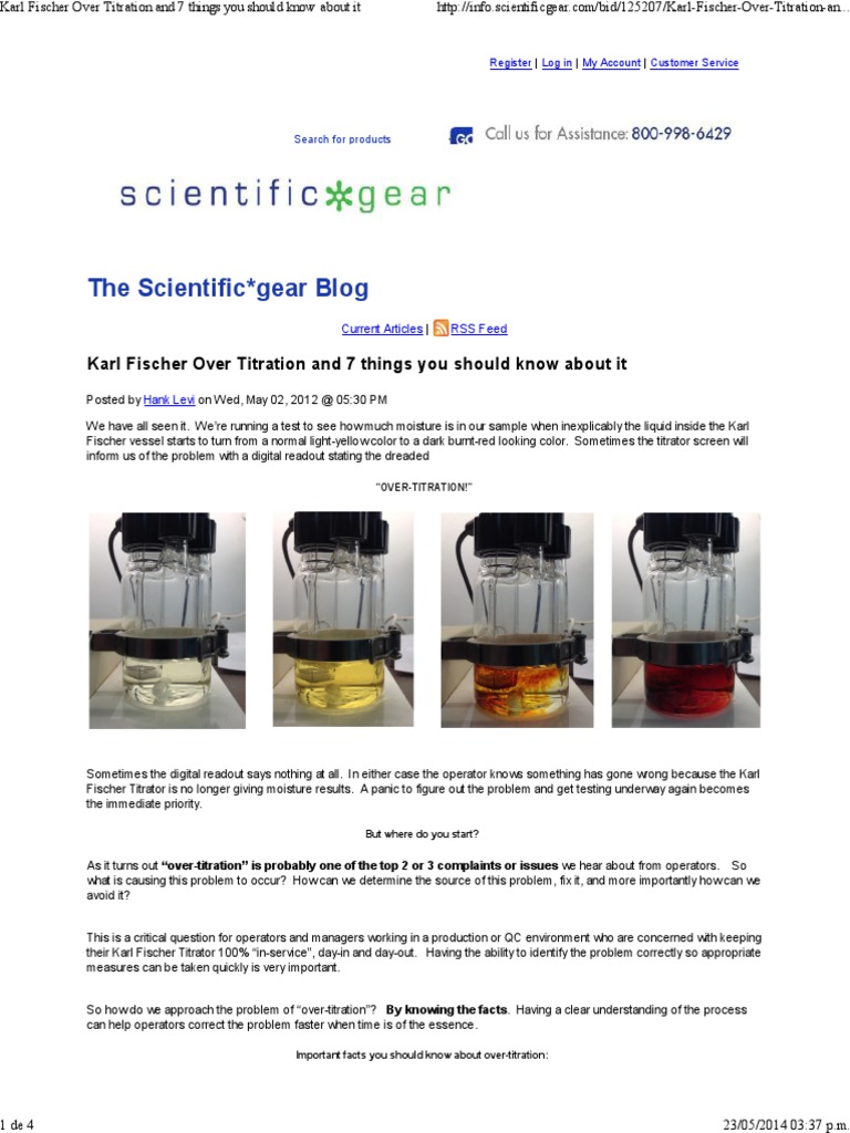 Karl Fischer Over Titration and 7 things you should know about it.pdf ...