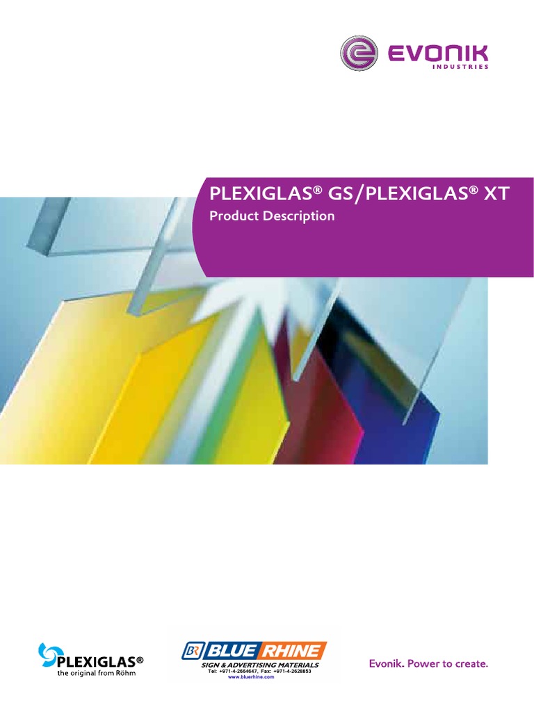 Plexiglas XT Datasheet Sheet1368687221 | PDF | Poly(Methyl Methacrylate ...