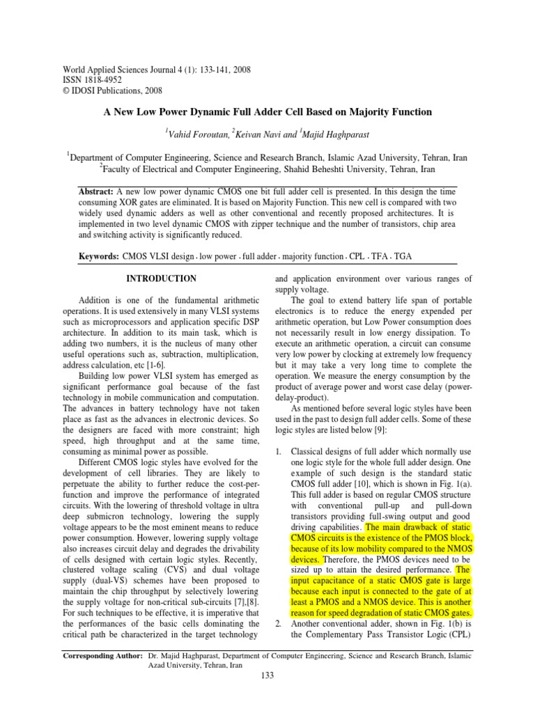 Testing Paper Corrected | PDF | Cmos | Electronic Design