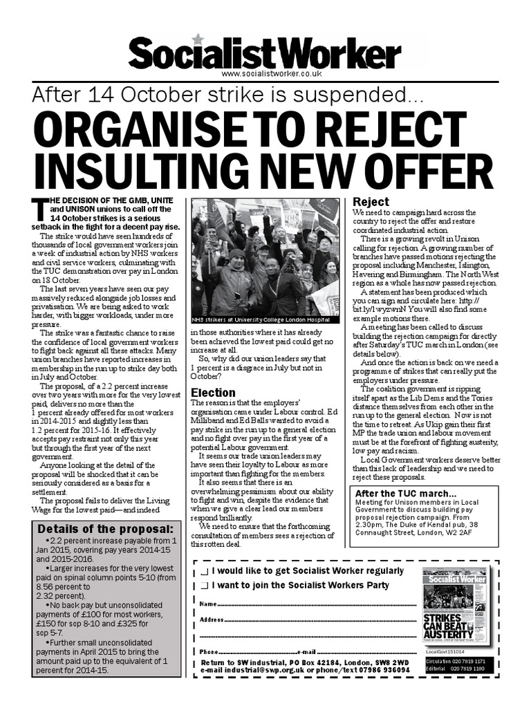 Local Government Leaflet 151014 | PDF | Labour Party (Uk) | Strike Action